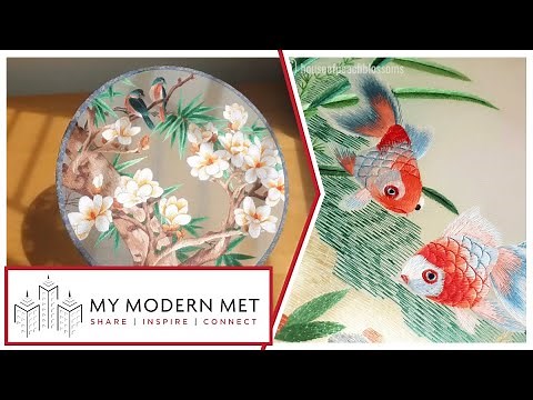 Handmade Double-Sided Chinese Silk Embroidery by House of Peach Blossoms