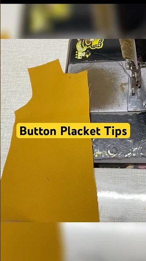 How to Sew a Clean Button Placket for Beginners! #shorts #tutorial #sewing
