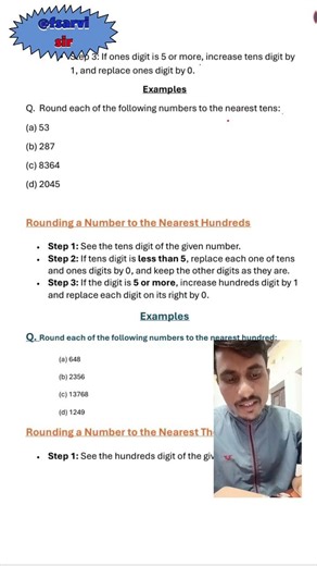 Round off/rounding off/number system,best trick for rounding off #rounding #fsarvindsir #estimation