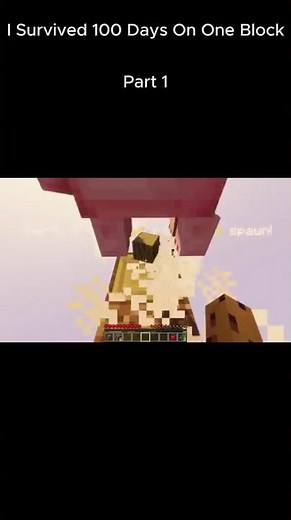I Survived 100 Days On One Block! (Credit:aCookieGod) #minecraft #viral #shorts #100dayschallenge