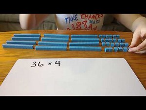 2D x 1D Area Model Multiplication with Base Ten Blocks