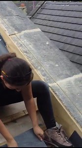 My father and I teaching my sisters how to slate using the hook system | Roof Girl UK