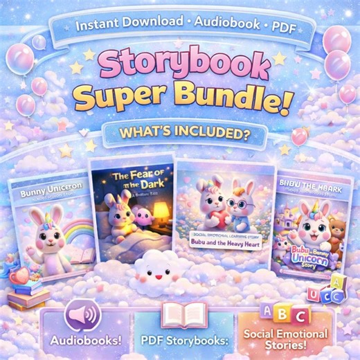 Kids Storybook Super Bundle | Bunny Unicorn, Social Emotional Learning (PDF + Audiobooks) - Etsy Australia