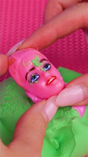 Barbie's Epic Glue Gun Makeover! 🎨✨ #Shorts