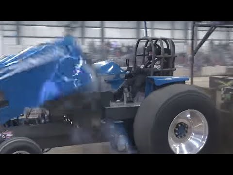 Big time tractor explosion in Shipshewana Indiana at the Midwest Winter Nationals 2022