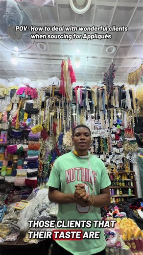 It’s important to carry your clients along while making a dress, especially the wonderful ones. Let them pick and decide on things like the colour and type of accessories to be used on the dress. This prevents you from the rigorous stress of removing an already fixed appliqué and sourcing for another one. #abujafashion #fashiondesigner #fashionlovers #appliques #accersories