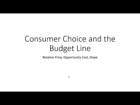 Consumer Choice: The Budget Line