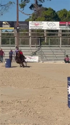 Epic made her first outdoor run and cashed in for her first big girl pro rodeo check in North Fort Myers, Florida. I’m so proud of Epic. Thank you to everyone @SmokeCreekQuarterHorses who has played a role in Epic’s development. The transition to rodeo involves fewer bumps in the road when they have a great start. “Power Purple” @Ranch Dressn performance rodeo shirt and @Tacktical Lexie splint boots (Use code LORALEE) @Organnact USA (Use code LORALEE) #totaldirectionalservices #wardelectriccompa