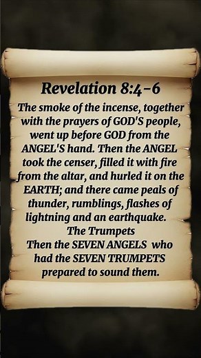 Revelation 8:4-6 THE SMOKE of the INCENSE, TOGETHER with the PRAYERS of GOD'S people, went up