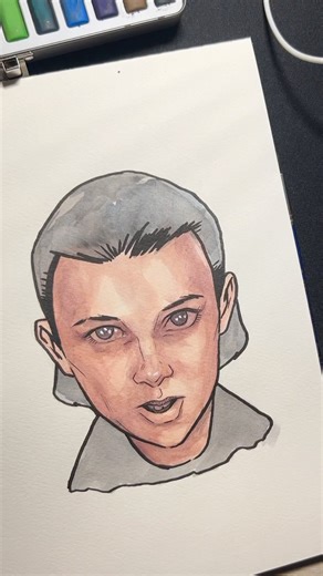 Eleven #strangerthings #netflix #drawing #drawingprocess #art #timelapse #sketch