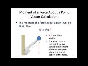 3.4 Moment of a Force About a Point (vector calculation) - Video Lecture - JPM