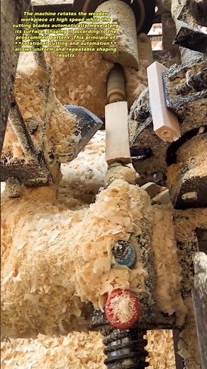 Automatic Wood Turning Machine | Efficient Wood Shaping Process🇺🇲