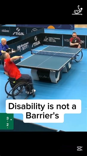 Amazing match.Disability is not a Barrier's. #tabletennis
