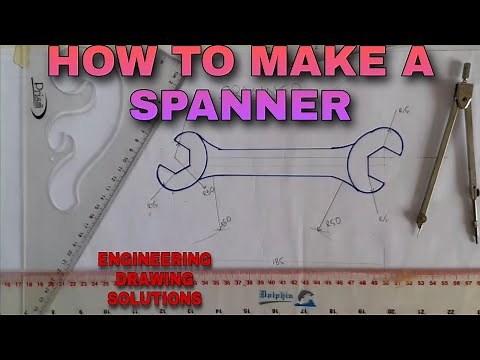 HOW TO DRAW A SPANNER | ENGINEERING DRAWING SOLUTIONS