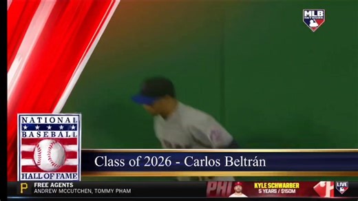 Momento en que Josh Rawitch, presidente del National Baseball Hall Of Fame And Museum, anuncia que 𝗖𝗔𝗥𝗟𝗢𝗦 𝗕𝗘𝗟𝗧𝗥𝗔𝗡 se convierte en el sexto pelotero puertorriqueño en ser exaltado al Salón de la Fama del Béisbol de Grandes Ligas. ¡¡Felicitaciones por este gran logro!! De esta forma Beltrán comparte la distinción junto a ▪️Roberto Clemente. ▪️Orlando "Peruchín" Cepeda. ▪️Roberto Alomar. ▪️Iván Rodríguez. ▪️Edgar Martínez. También se anunció la elección de Andruw Jones. La ceremonia de