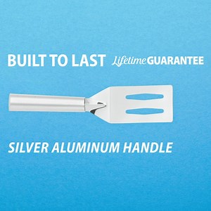 Rada Cutlery Spatula (W214), 3.38x2" Stainless Steel Face, 8.75" Length, Stainless Steel Hollow Ground Blade, Made in USA, Black Handle