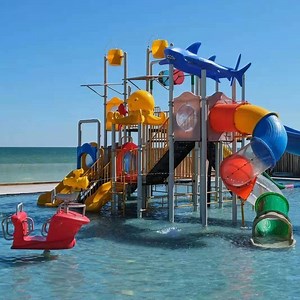 [Hot Item] Commercial Water Park Swimming Pool Rides Exciting Fiberglass Group Slides
