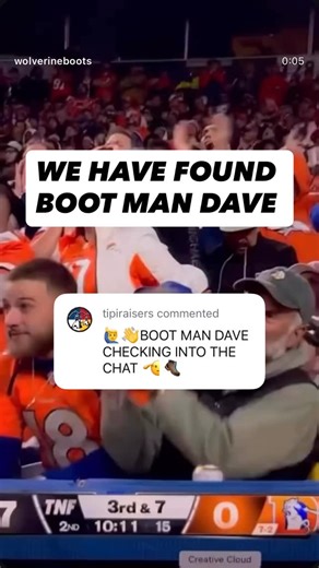 5.1K views · 19 reactions | BOOT MAN DAVE HAS BEEN FOUND In honor of finding #BootMan, use code BOOTMAN for 20% off your Wolverine order. #WolverineBoots #BootMan | Wolverine Boots & Apparel | Facebook