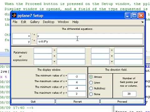 How to use pplane with MATLAB