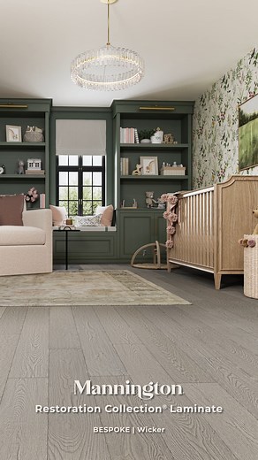 213K views · 364 reactions | Create a truly customized look with the newest member of our Restoration Collection® Laminate family, Bespoke! Inspired by popular European White Oak, these planks come in 5 airy shades, ranging from cool to warm tones, that pair beautifully with trendy green and mauve accents. Combined with featured SpillShield®Plus Waterproof Technology, this floor is tailor-made for a busy, yet elegant lifestyle: https://bit.ly/48BGhNh. | Mannington Floors | Facebook