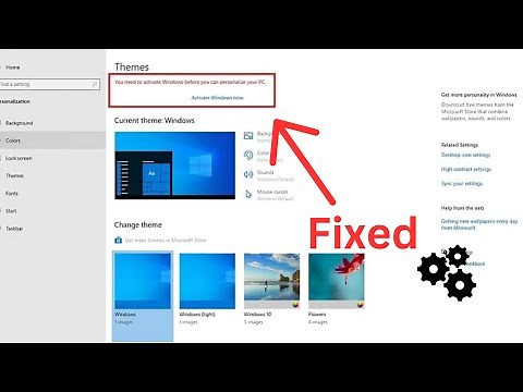how to "you need to activate windows before you can personalize your PC"error in windows 10 /2024