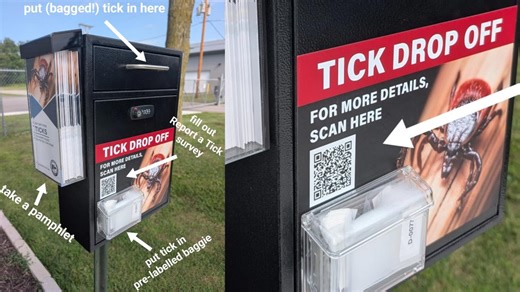 Tick drop-off boxes for disease testing now available to public at 3 locations
