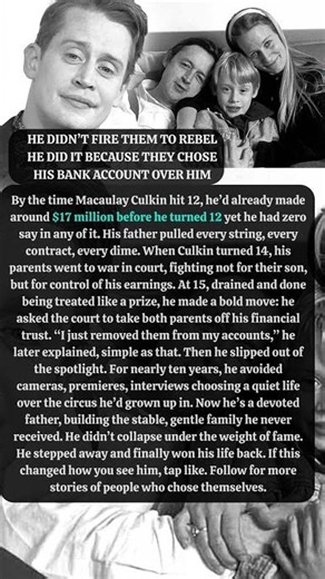 HE DID IT BECAUSE THEY CHOSE HIS BANK ACCOUNT OVER HIM