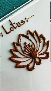 Lotus flowers with mehndi for beginners
