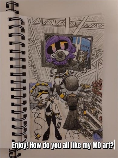 Murder Drones Walmart Security Camera Meme! #art #drawing #glitchproductions #memes