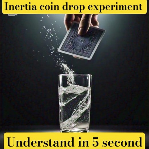 Inertia coin drop experiment Understand in 5 minutes.#physics #experiment #explore