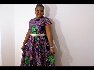 Diy African print pleated dress
