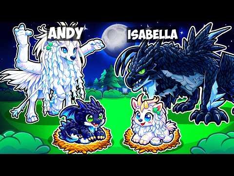 Having A MYTHICAL Creature Family In Creatures Of Sonaria... (Roblox)