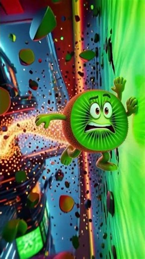 Warp-Speed Kiwi Breakthrough 🍈⚡ #funny #animation