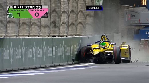 Izzy Hammond walks away from nasty Formula E crash into barrier
