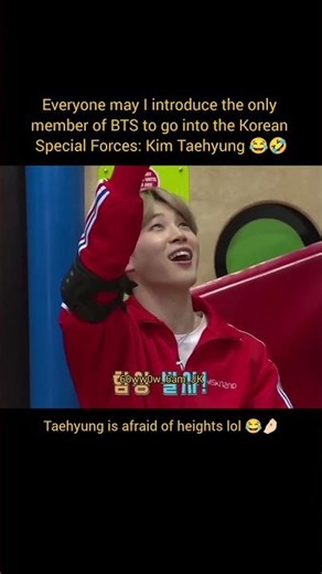 Taehyung is afraid of heights lol 😂🤌🏻#taehyung #bts #btsarmy #shortvideo #shots #short