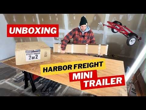 Unboxing The Harbor Freight Mini Utility Trailer From Haul Master