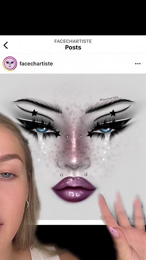 face chart by @facechartiste♥️ #makeuptutorial #makeupartist #reels #viral #gothicmakeup #makeuplooks | Makeup by Katie