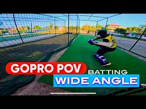 Ultra Wide Angle GoPro Cricket POV | Net Practice Batting Shots l GoPro Cricket