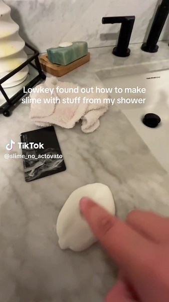 Cómo hacer slime con activador de ducha