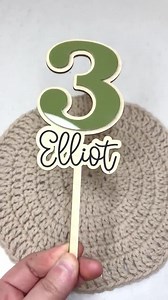 Custom Name Cake Topper: Personalized Birthday, Acrylic & Wood - Etsy