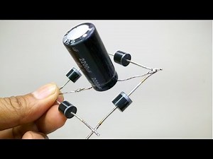 how to make bridge rectifier with capacitor filter