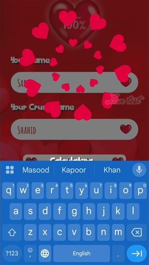 love test# love tester#lovetoday# love detector,