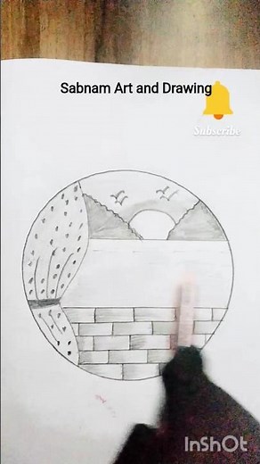 circle #scenery #window #view #easy drawing #shorts 🪟🎑