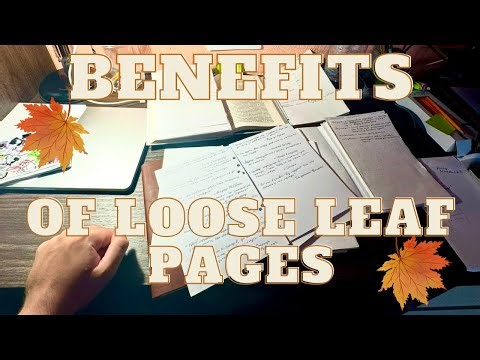 Why do you WANT to use loose leaf pages Notebook? (paper folding hacks)