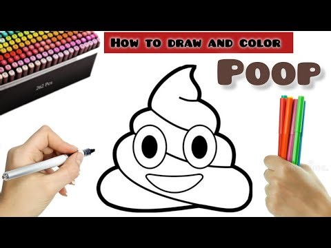 Learn How to Draw s cute Poop | Easy step by step | kawaii fun and simple