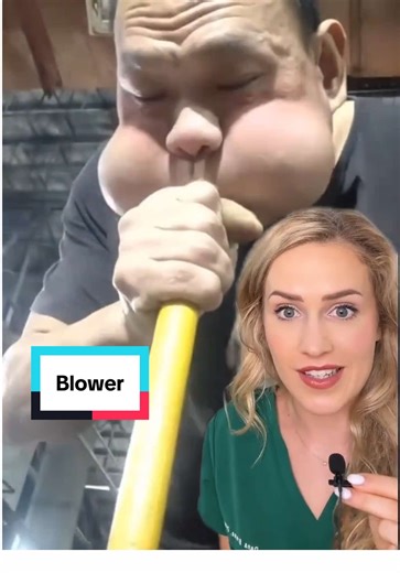 Watch how the mouth's buccinator muscles that line the cheeks have stretched and deformed over time! #glassblower #interesting #doctorexplains #funfacts