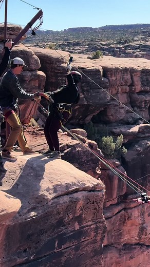 Experience Thrilling Trust Falls at Moab Ropeswing