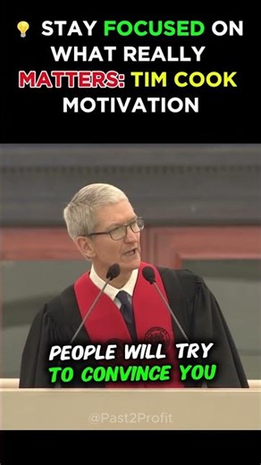 “Stay focused on what really matters.” ✨ Tim Cook