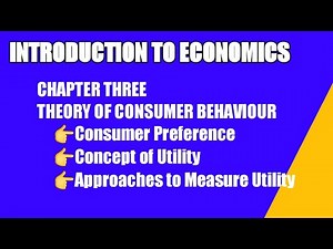 Introduction to Economics chapter3-Theories of Consumers Behavior