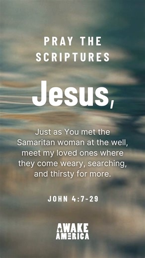 2.9K views · 95 reactions | Revival starts where Jesus is welcomed. In John 4, at a quiet well in Samaria, one repentant heart encountered the Messiah—and an entire town was transformed. Lord, do it again in our generation. When Jesus is lifted high, lives change… families change… entire communities awaken.  Praying for a fresh move of God in our day. | AWAKE America | Facebook